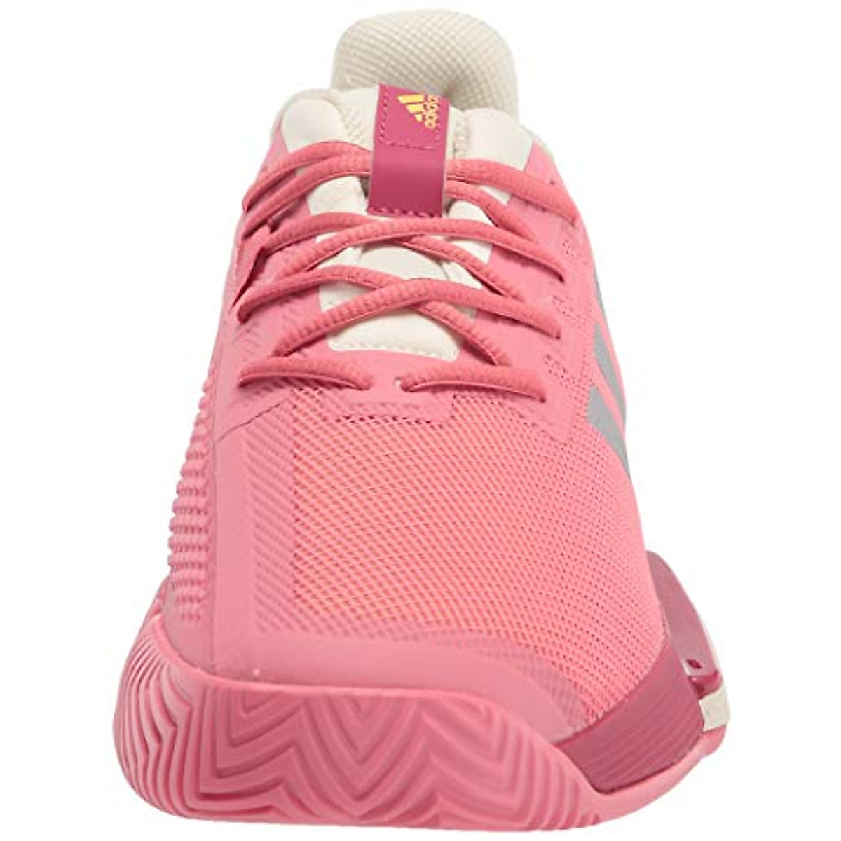 adidas Women's Solematch Bounce Hazy Rose/Silver Metallic/Acid Orange 9.5