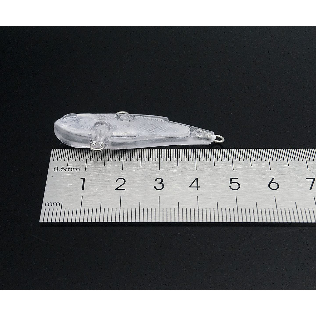 10PCS Unpainted VIB Lipless Sinking Fishing Pencil Lures 48mm 6g ABS Hard crankbait Outdoor Sports 8382# Free Eye