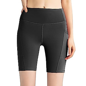 HUMMHUANJ Yoga Shorts Women's High Waist Biker Short Side,Leggings for Women Tights,Gray fold Over Leggings,Women Jean Capris for Summer,Capris Gray,Deals of The Day,Womens Pink Leggings