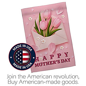 Ornament Collection Mommy Day Mail Garden Flag Set Wood Dowel Family Mother Mom Mama Grandma Love Flowers Parent Sibling Relatives Grandparent House Banner Small Yard Gift Double-Sided, Made in USA