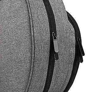 MIOKY Embroidery Bag for Cross Stitch Project, Embroidery Supplies Organizer Storage Portable Carrying Case Travel Tote for Embroidery Hoops,Floss,Cross Stitch Tools,Grey [Bag Only]