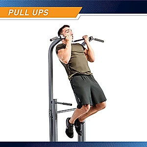 Marcy Power Tower Multi-Functional Home Gym Pull Up Chin Up Push up Dip Station for Strength Training TC-5580