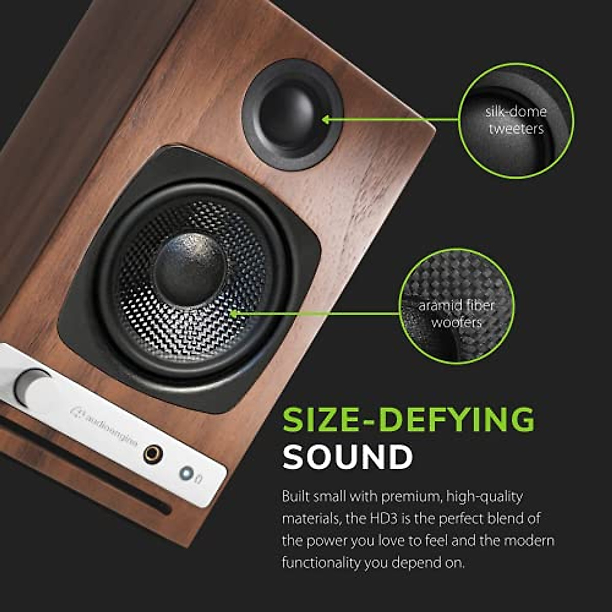 Audioengine HD3 Powered Bluetooth Speakers and DS1M Metal Desktop ...