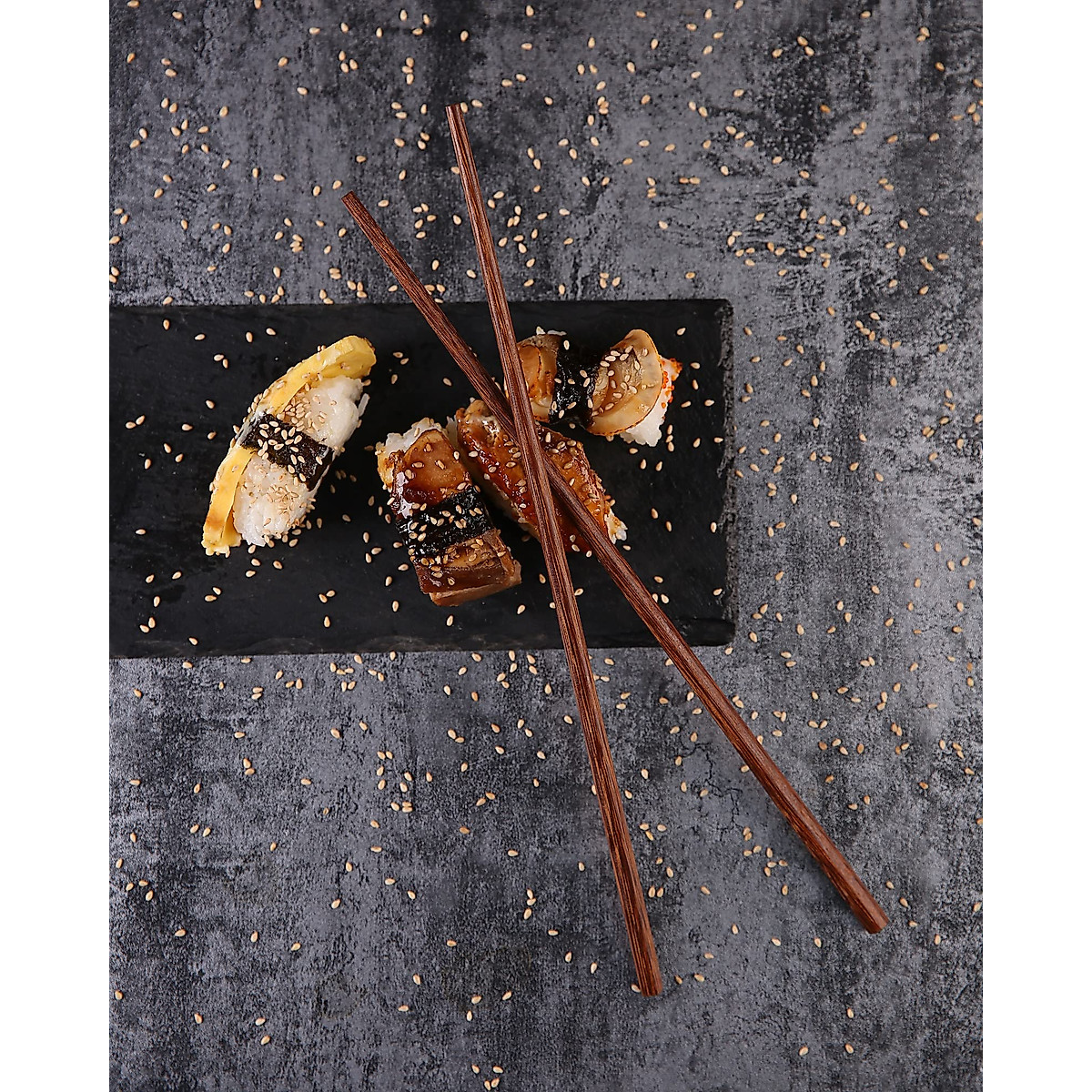 Donxote 12 Inches Cooking Chopsticks 2 Pairs with Chopstick Rest, Kitchen Noodles Frying Wok Long Chopstick, Wooden Reusable Chop Sticks, Apply to Asian Cooking Deep-Fry Food