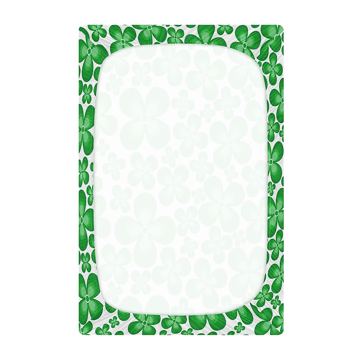 Kigai Shamrock Stretchy Fitted Crib Sheets Soft and Breathable Portable Crib Mattress Topper for Boys and Girls 28x52 in