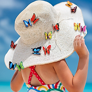 36 Pieces Butterfly Pins 3D Butterflies Brooch Plastic Safety Pin Bulk Mexico Decor for Lapel Clothes Art Crafts Halloween Decoration Wedding Birthday Party Favors(Retro Pattern)