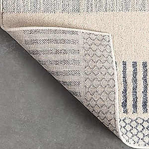 Well Woven Brer Light Blue Abstract Geometric Tribal Area Rug (7'10" x 9'10")