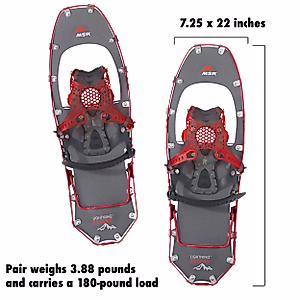 MSR Lightning Ascent Women's Backcountry & Mountaineering Snowshoes with Paragon Bindings, 22 Inch Pair, Raspberry
