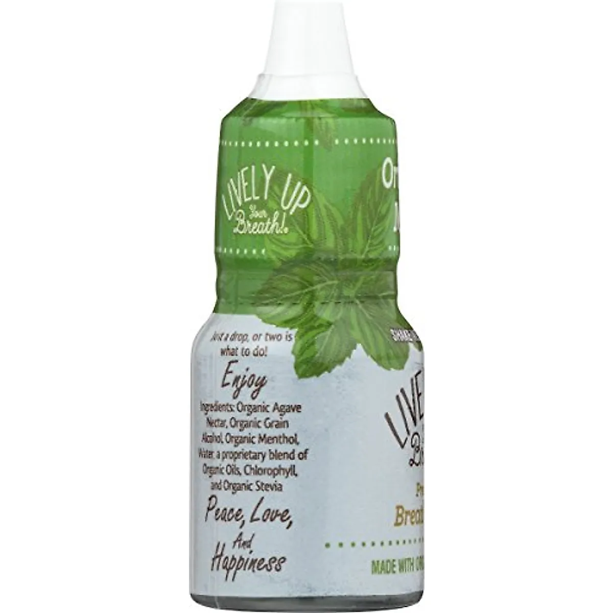 Lively Up Your Breath Premium Breath Freshener Liquid Drops with Organic Ingredients - Original Mint 3 Pack