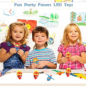 9Pack LED Light Up Spinning Tops with Gyroscope, LED Flashing Spinning Toys for Kids, Party Favors Goodie Bag Fillers Glow Dark Party Supply Bulk Toys