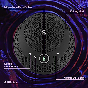 YAMAHA YVC-200 Portable USB & Bluetooth Speakerphone, Hold Meetings Anywhere, Noise Reducing Conference Phone with 10-Hour Rechargeable Battery Life