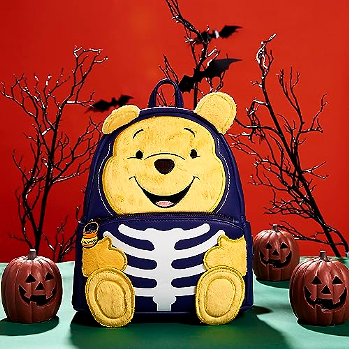 Loungefly Disney Backpack: Winnie The Pooh Skeleton Cosplay Mini-Backpack, Amazon Exclusive