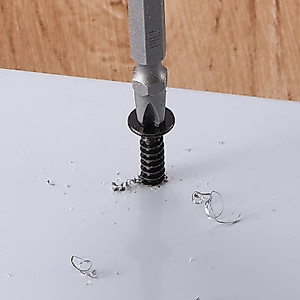 #8 x 3/4" Sheet Metal Screws 100Pcs 410 Stainless Steel Flat Head Fast Self Tapping Screws Black Oxide by SG TZH