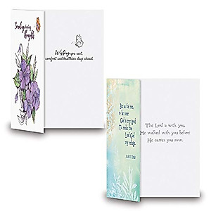 Get Well Greeting Card Value Pack – Set of 18 (9 Designs), Large 5 x 7 inches, Envelopes Included, by Current