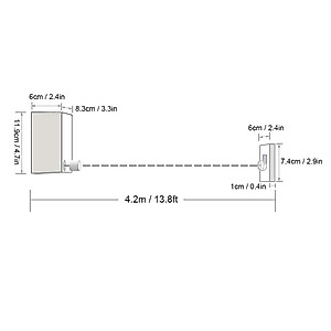 Jectse Retractable Clothesline, Wall Mounted Clothes Line Retracting Indoor Stainless Steel Drying Rack Clothing Line for Bathroom Laundry, 13.8 Feets (9021B Black Clothesline)