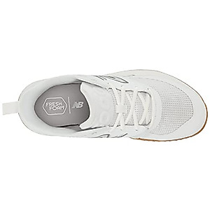 New Balance Men's Fresh Foam 3000 V6 Turf-Trainer Baseball Shoe, White/White/Gum, 9.5