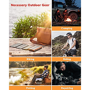 A ADDTOP Solar Charger Power Bank 22.5W Solar Phone Charger 27000mAh PD QC 4.0 Fast Charge External Battery Pack with 4 Portable Solar Panels for Phone and Tablet