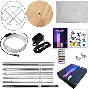 YIEONSHION Soft Light Floor Lamp, 60" Simple Design Morden Slim Warm Light 3000K LED Tyvek Fabric Shade Standing Lamp for Living Room Bedroom Game Room (L/60inch, RGB Remote)