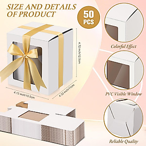 Ctosree 50 Pcs Gift Boxes for Sublimation Mugs, Mug Boxes for Shipping Exhibition Boxes for 11oz, 12oz, 15oz Sublimation Mugs Blank Mug Box Cups Gift Wrapping (White)