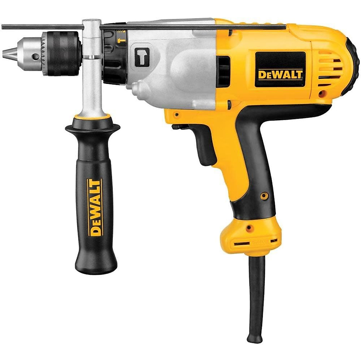 DEWALT Hammer Drill Kit, 1/2-Inch, 10-Amp, Mid-Handle Grip, Corded (DWD525K)