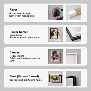 Awesometik Customized LGBT Couple Portrait Watercolor Art on Canvas, Poster LGBT Engagement Gift Memorable Gift for Husband Gift for Boyfriend Canvas Art Wall Art Gay Couple