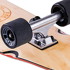 SKOCHO Complete-Standard Cruiser-Skateboards for Teens Adults-Beginners - 28"x8" Mini Short Skateboard Deck(Carne)