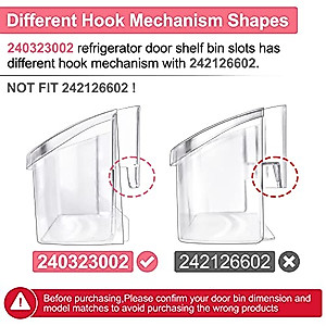 Upgraded 240323002 Refrigerator Door Bin Shelf Replacement For Frigidaire,Kenmore Refrigerator Door Shelf Replacement Parts AP2115742 PS429725 240323000,2 Bottom Shelves Shelf with Soda Can Organizer