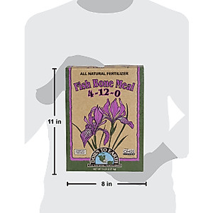 Down to Earth Organic Fish Bone Meal Fertilizer Mix 4-12-0, 5 lb