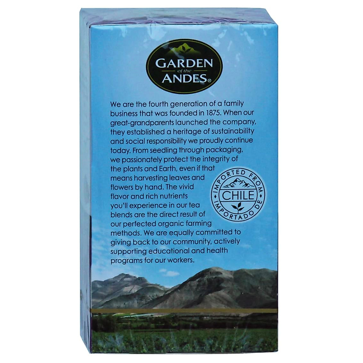 Garden of the Andes Herbal Organic Decaf Lemon Verbena Hot Tea Bags, 0.9 oz, 20 Tea BagCount