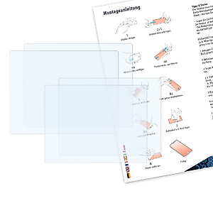 Bruni Screen Protector compatible with Nintendo DSi XL Protector Film, crystal clear Protective Film (Set of 2)