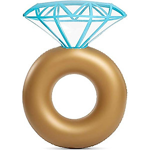 Jasonwell Inflatable Diamond Ring Pool Float - Engagement Ring Bachelorette Party Float Stagette Decorations Swimming Tube Floaty Outdoor Water Lounge Floats for Adults