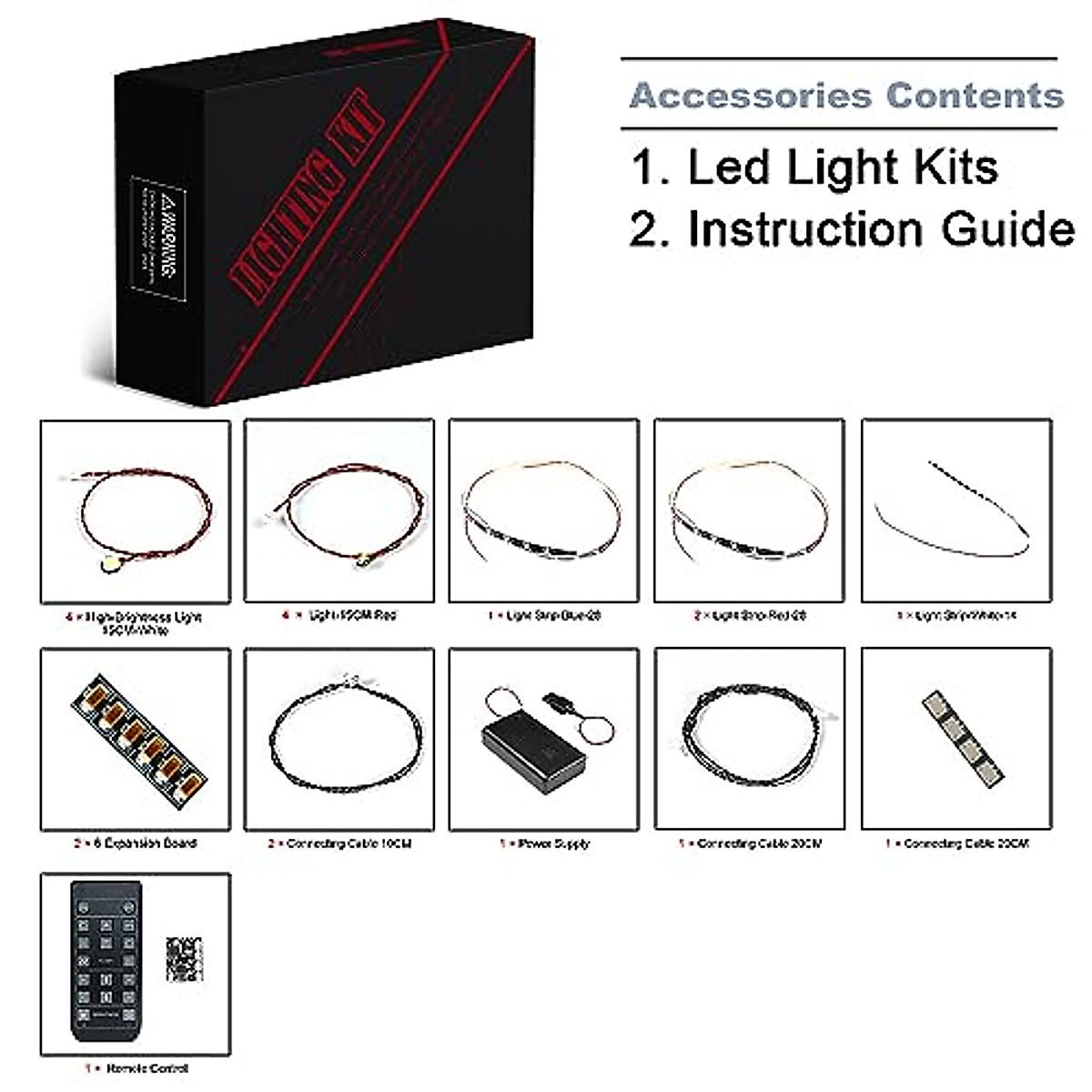 BrickBling LED Light Kit for Lego 10321 Chevrolet Corvette Toy Car, Remote Control Version Lighting Compatible with Lego Corvette- No Model Included
