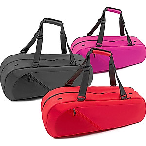 Athletico Tennis Bag and Racketball Bag - Tennis Bags for Women and Men to Hold Tennis Racket, Racquetball Racket, Pickleball Paddles and Other Equipment or Gear (Black)