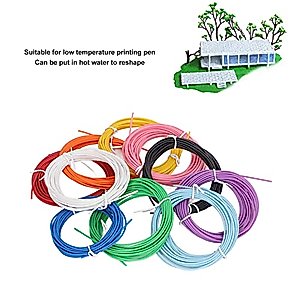 3D Pen PCL Consumables, Bright 1.75mm Low Temperature 3D Pen PCL Filament Refill Easy Usage for Replacement