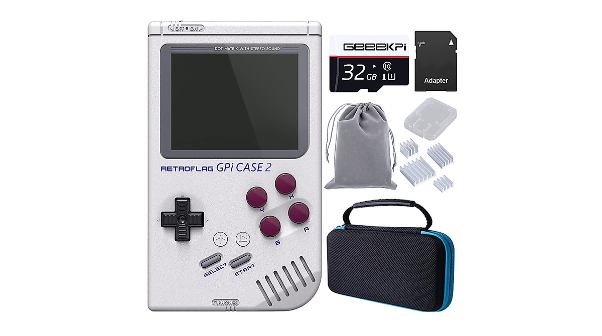 Retroflag GPi CASE 2 with Carrying Bag,32GB Card,Heatsinks for ...