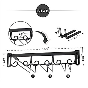 DreamiDeco Nail Free Wine Glass Rack Under Cabinet Hanging Stemware Rack, Metal Wine Glass Holder Under Shelf for Bar, Kitchen(Black, 3 rows)