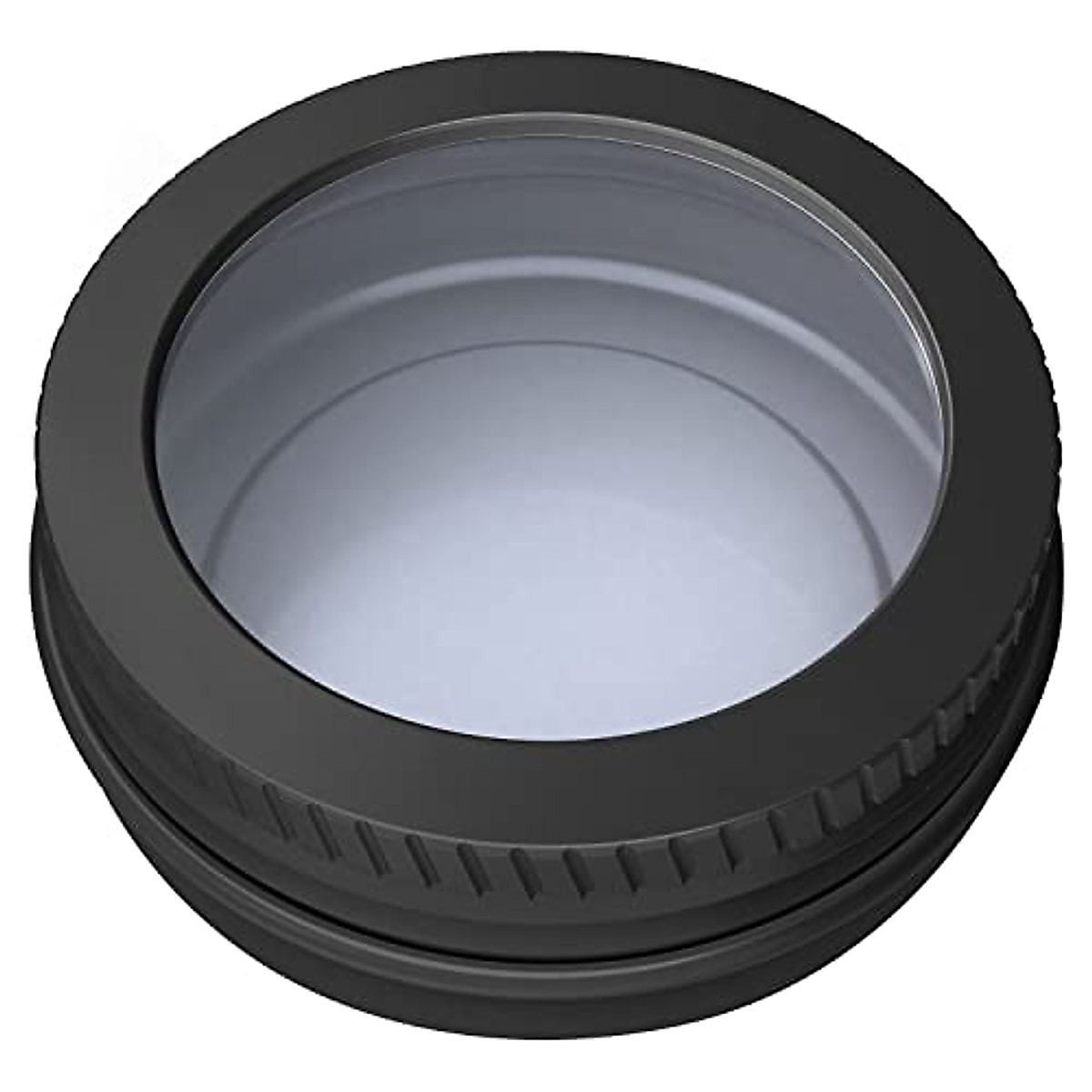 20 Pcs 1 Ounce Aluminum Tin Jar 30 ml Refillable Containers Clear Top Screw Lid Round Tin Container Bottle for Cosmetic,Lip Balm, Cream, Black