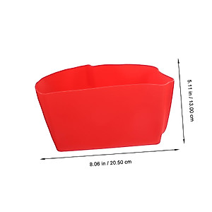 HOMSFOU 3 Sets Saucepan Silicone Lining Red Rice Cooker Silicone Cooking Utensils Silicone Cookware Kitchen Slow Cooker Divider Slow Cooker Pot Liner Multifunction Dividing Line