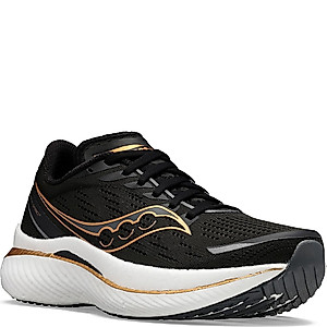 Saucony Women's Endorphin Speed 3 Running Shoe, Black/GOLDSTRUCK, 9