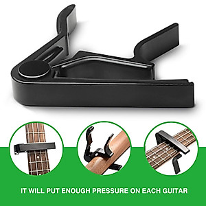 Guitar Capo, 6-String Acoustic & Electric Guitar Capo,Guitar Capo Acoustic(Black)