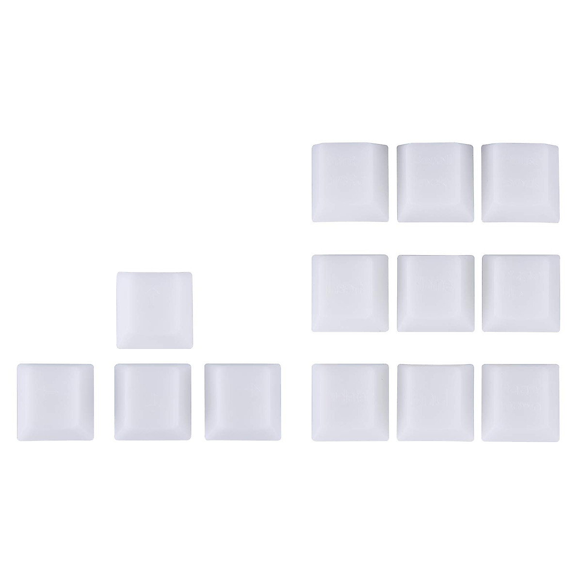 HMANE 109 Keys POM Jelly Keycaps Set, Rainbow Blank Doubleshot Translucent OEM Profile Mechanical Gaming Keyboard Keycaps for 60ï¼…/87 TKL/104/108 Cherry MX Switches (White/Top Printed)