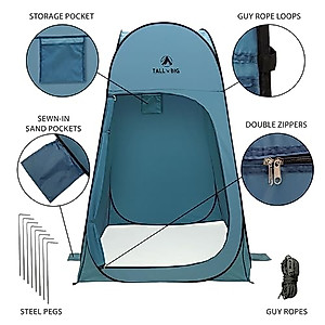 GigaTent Tall ‘N’ Big Pop Up Pod Changing Room Privacy Tent – Instant Portable Outdoor Shower Tent, Camp Toilet, Rain Shelter for Camping & Beach – Lightweight & Sturdy, Easy Set Up,