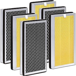 Zouhwaso Pet Care MA Series 15 Replacement Filter compatible with MA Series 15 Air Cleaner pur-ifier, 3-in-1 Composite Filter with Upgrade acti-vated car-bon, H13 True HEPA and Pre-filter, Pack of 6