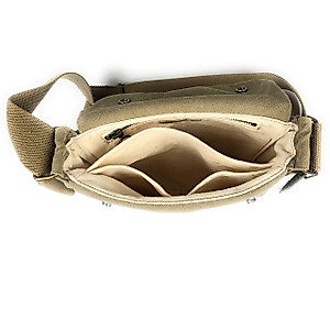 American Glory Unisex Vintage Look Canvas Sure Shot Crossbody Handbag