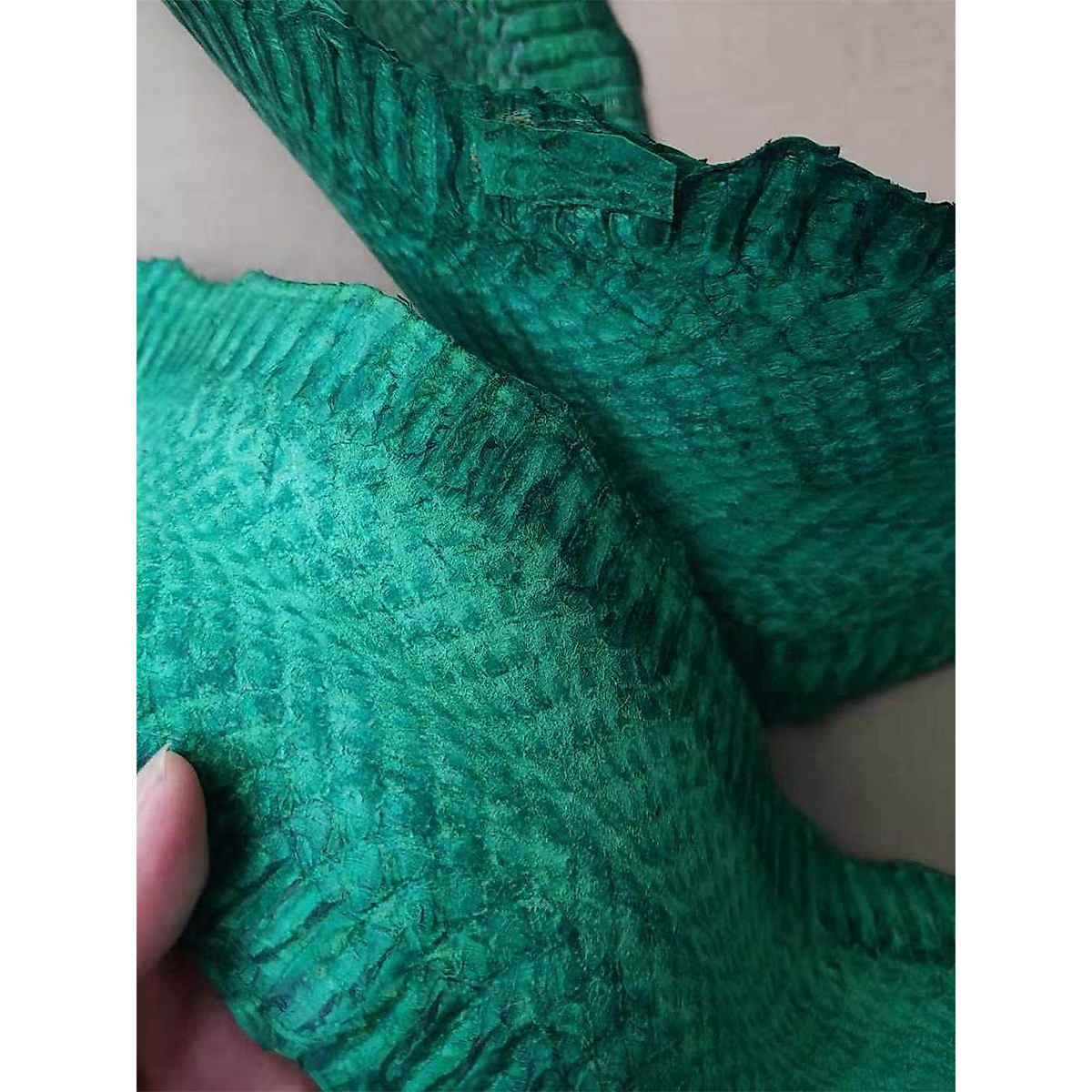 Snake Skin Snakeskin Pieces Assorted Colors Hide Leather Natural 47in (Green)