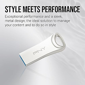PNY 512GB Elite-X USB 3.2 Flash Drive - 220MB/s, Durable Premium Metal Housing, for Storing, Sharing, and Protecting Important Content, ‎ P-FDI512ELTX-GE, Silver