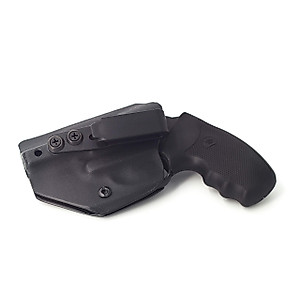 Compatable with Charter Arms Undercover 38 Special .38 Ambidextrous IWB Kydex Holster Inside Waistband Concealed Carry Holster Made in USA (Black)