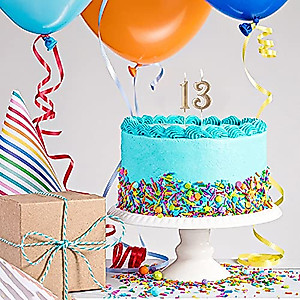 Champagne Gold 10th Birthday Candles for Cake, Number 10 1 Glitter Candle Party Anniversary Cakes Decoration for Kids Women or Men