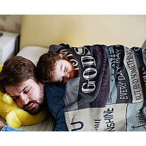 Pozevan Godson Gifts from Godmother, Godson Baptism Gifts for Boys, Godson Gifts, Birthday Christmas Easter Gifts for Godson, Godson Gifts from Godfather, God Son Gifts Blanket (60x50 Inches)