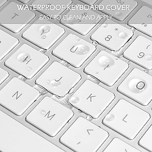 ProElife Keyboard Cover Skin for 2024 Magic Keyboard with Touch ID and Numeric Keypad iMac M4 A3119 0.13 mm Ultra-Thin TPU Protector U.S Layout (Clear)